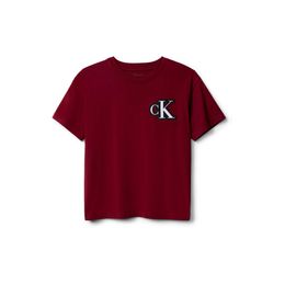 Calvin Klein Jeans T-Shirt Jungen Gr&ouml;&szlig;e 152 bordeaux / schwarz / wei&szlig;