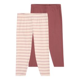 Minymo Leggings M&auml;dchen Gr&ouml;&szlig;e 68 hellbeige / rosa / burgunder