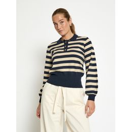 Minus Pullover Damen Gr&ouml;&szlig;e XL kitt / dunkelblau