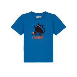 watabout.kids T-Shirt 'Cat' Jungen Gr&ouml;&szlig;e 98/104 royalblau / rot / schwarz / wei&szlig;
