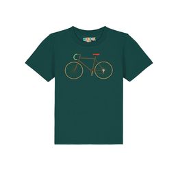 watabout.kids T-Shirt 'Fahrrad' Jungen Gr&ouml;&szlig;e 98/104 hellgelb / dunkelgr&uuml;n / hellrot / schwarz