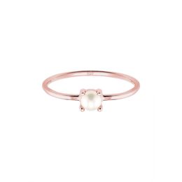 Elli Ring Perle Basic Damen Gr&ouml;&szlig;e 58 rosegold / perlwei&szlig;