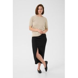 Kaffe Strickpullover KAliz Regular fit in Feather gray mel/ Black Dot | Gr.: XS