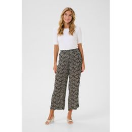 Kaffe Casual Hose KAmille Loose fit in Black/Chalk Graphic Lines | Gr.: 42