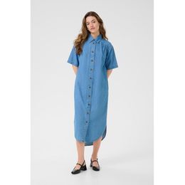Kaffe Kleid KAluise Loose fit in Medium Blue Chambray | Gr.: 34