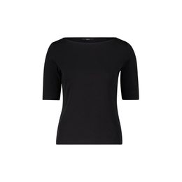 Zero Baumwollshirt mit U-Boot Ausschnitt in Black Beauty | Gr.: 44