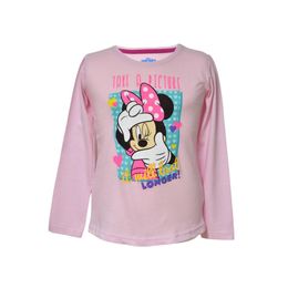 Langarmshirt Disney Minnie Mouse in Rosa | Gr.: 116