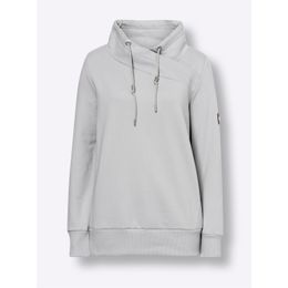 Heine Witt Damen Sweatshirt mit w&auml;rmender Innenseite, hellgrau, Gr&ouml;&szlig;e 36
