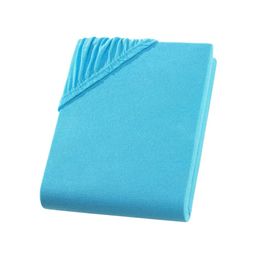 Carpe Sonno Jersey Spannbettlaken in T&uuml;rkis | Gr.: 130 x 200 cm