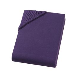 Carpe Sonno Jersey Spann-Bettlaken in Aubergine | Gr.: 200 x 200 cm