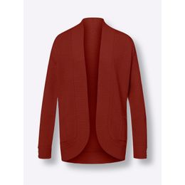 WITT Damen Strickjacke mit breiter Rippe, kirsche, Gr&ouml;&szlig;e 44