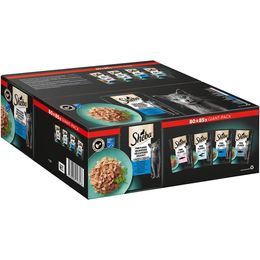 Sheba Delikatesse in Gelee Fisch Variation Katzen-Nassfutter mit Fisch 80x85g