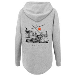 F4NT4STIC Sweater 'Escape Discover the World Town Train Station' female Grey size M