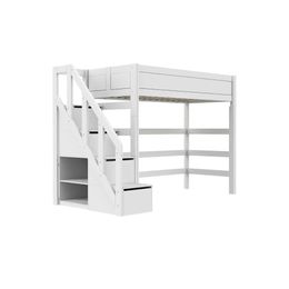 Lifetime Hochbett mit Treppe Basis wei&szlig; Ma&szlig;e (cm): B: 257 H: 177 T: 132.0 &raquo; H&ouml;ffner