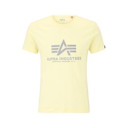 Alpha Industries T-Shirt Herren Größe XL hellgelb / grau