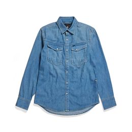 G-Star Raw G-STAR Button Up Shirt male size S Blue denim