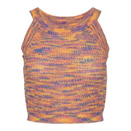 Pieces Stricktop 'KERA' Damen Gr&ouml;&szlig;e XL blau / mandarine / pfirsich