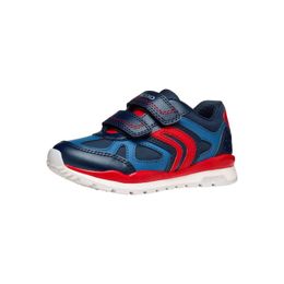 Geox Sneaker »Sneaker Lederimitat/Textil« Navy/Rot 35 35 Verschluss: Klettverschluss