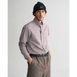 Gant Langarmhemd &raquo;REG POPLIN MICRO GINGHAM SHIRT&laquo; Regular Fit Popeline Hemd mit Vichy-Minikaro PLUMPED RED XL - N-Gr N-Gr XL Hemd von Gant