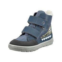 Ricosta Stiefelette &raquo;Stiefelette Lederimitat/Textil&laquo; Blau/Grau 30 30 Verschluss: Klettverschluss