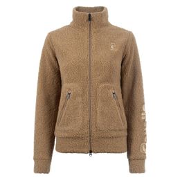 Cavallo Teddyfleece-Jacke CAVALROSIE braun/grün Damen 44