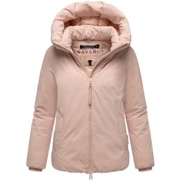 Winterjacke Navahoo "Blütenlicht 14", Damen, Gr. L (40), pfirsich, Obermaterial: 100% Polyester, Innenfutter: 100% Polyester, Wattierung: 100% Polyester, Ärmelfutter: 100% Polyester, gerade hüftbedeckend, hoch geschlossener Ausschnitt, Ärmel ohne Ärmelschlitz Bündchen, Jacken, Warme Damenjacke mit hohem Kragen