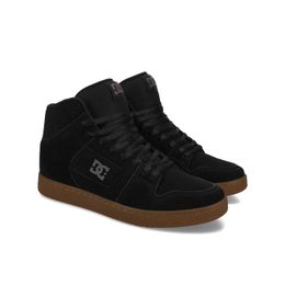 Sneaker DC Shoes "Manteca 4 Hi", Herren, Gr. 8,5(41), schwarz (schwarz, gum), Obermaterial:51.34% Leder, 48.66% Synthetikmaterial;, Schuhe Sneaker