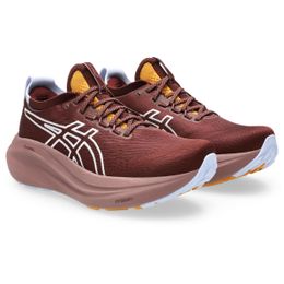 asics Damen Laufschuh "GEL-NIMBUS 27 TR", Gr. 40,5nature bathing, dunkelrot planet, Textil, Schuhe