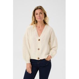Cream Knit Cardigan 'CR Holiday' female Beige size S/M