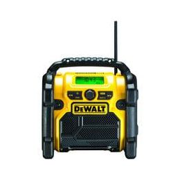 Dewalt Akku- und Netz-Radio DCR020-QW, Baustellenradio gelb/schwarz, UKW, DAB+, AUX, USB