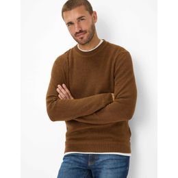 Brax Herren Strickpullover Style ROY toffee, dunkelbraun, Gr. XL