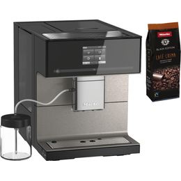 Miele Kaffeevollautomat "CM7550 CoffeePassion, inkl. Milchgefäß, Kaffeekannenfunktion", schwarz (obsidianschwarz), B:31,1cm H:39,7cm T:44,5cm, Kaffeevollautomaten