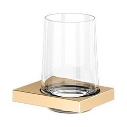 KEUCO Edition 11 Glashalter 11150259000 mit Echtkristallglas, Messing gebürstet