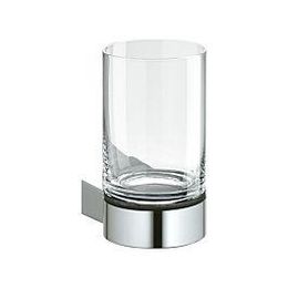 KEUCO Glashalter Plan 14950179000 Alu silber-eloxiert/chrom, mit Echtkristall-Glas