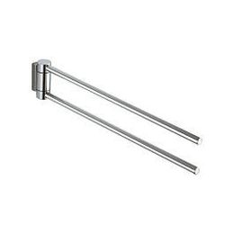 KEUCO Handtuchhalter Plan, 2-teilig 14918170000 438mm, schwenkbar, Alu silber-eloxiert/chrom