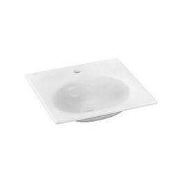 KEUCO Keramik Waschtisch 31198310401 Edition 11, 43,8 x 1,2 x 43,8 cm, weiss