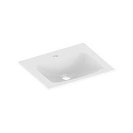 KEUCO X-Line Keramik-Waschtisch 33130314601 46,5x1,7x38,3cm, für 1-Loch-Armatur, ohne Überlauf, weiß