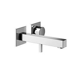 KEUCO Edition 90 Square Wand Waschtischarmatur 59116010200 Unterputz Montage, verchromt, ohne Ablaufgarnitur, Ausladung 200 mm