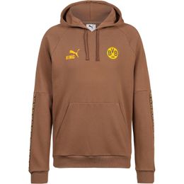 Puma Borussia Dortmund Hoodie Herren - braun - Gr. XL - Baumwolle/Polyester
