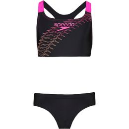 Speedo Medley Logo Bikini Set - schwarz - Gr. 176