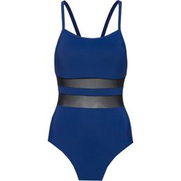 arena Womens arena Mesh Equals Swimsuit Back B Badeanzug Damen - blau - Gr. 44