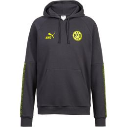 Puma Borussia Dortmund Hoodie Herren - grau - Gr. XXL - Baumwolle/Polyester