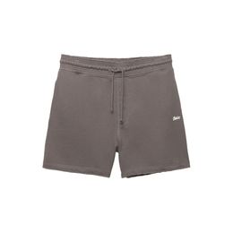 Pull&Bear Pull&Bear Shorts 'STWD' Herren Gr&ouml;&szlig;e 34 dunkelgrau / wei&szlig;