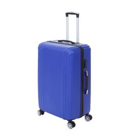 Koffer MCW-D54, Reisekoffer Hartschalenkoffer Trolley, 60x42x26cm 64l ~ blau, Premium D54a