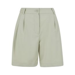 Urban Classics Ladies Pleated Bermuda Shorts ' ' Damen Gr&ouml;&szlig;e 40 beige / gr&uuml;n
