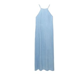 Pull&Bear Pull&Bear Kleid Damen Gr&ouml;&szlig;e 38 hellblau Winterkleid