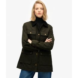 Superdry Damen Gewachste Jacke Green - Gr&ouml;&szlig;e: 40 20822170006591KM019