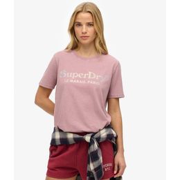 Superdry Women's Locker Geschnittenes Venue Metallic T-shirt Lila - Gr&ouml;&szlig;e: 44 2102421502352D7C025