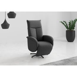Sit & More TV-Sessel SIT & MORE, B:75cm H:110cm T:82cmdunkelgrau, 95% Polyester 5%Polyamid, Sessel, "Juma, inkl. Drehfunktion & Kopfteilverstellung", Höhe