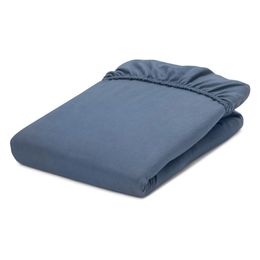 Tchibo - Biber-Spannbettlaken - blau